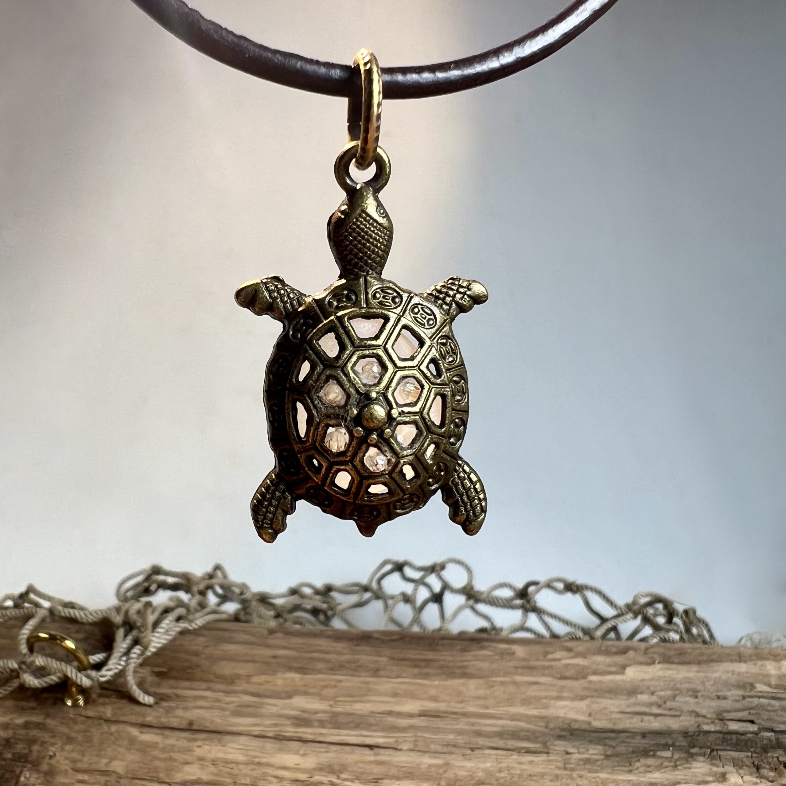 White Sea Glass Turtle Pendant - Pacifica Sea Glass