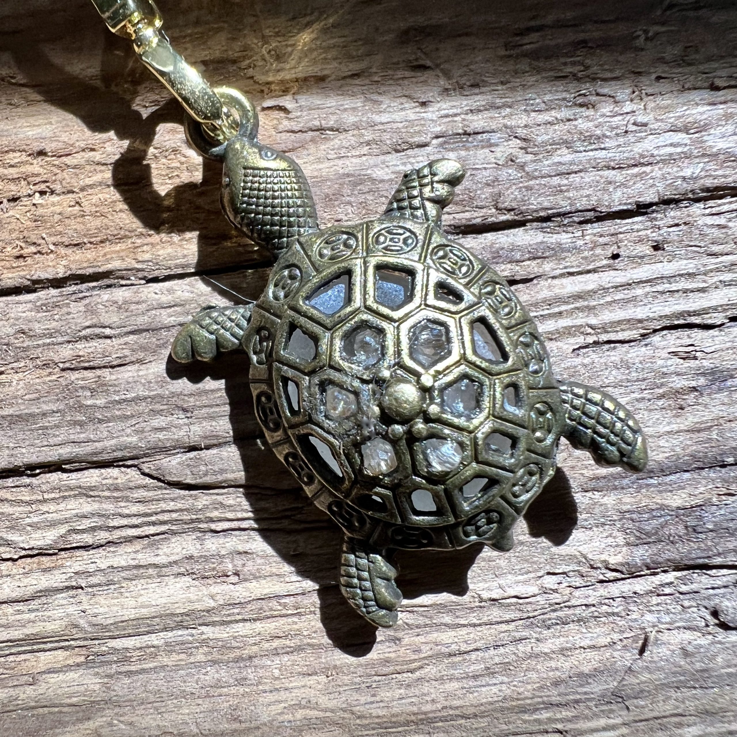 White Sea Glass Turtle Pendant - Pacifica Sea Glass